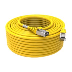 Cordon RJ45 cat 6a SFTP 100 Ohms LSOH, jaune, 30m
