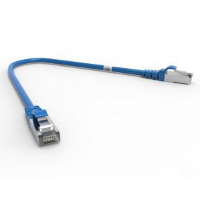 CORDON RJ45 CAT7 SFTP 100 OHMS LSOH SURMOULE BLEU LG 0,30M
